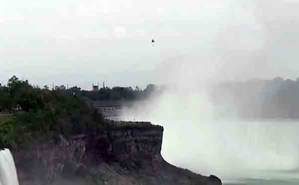 Erendira Wallenda Hangs by Teeth Over Horseshoe Falls | Niagara Falls ...